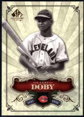 2006 SP Legendary Cuts #82 Larry Doby Cleveland Indians Baseball Card ...