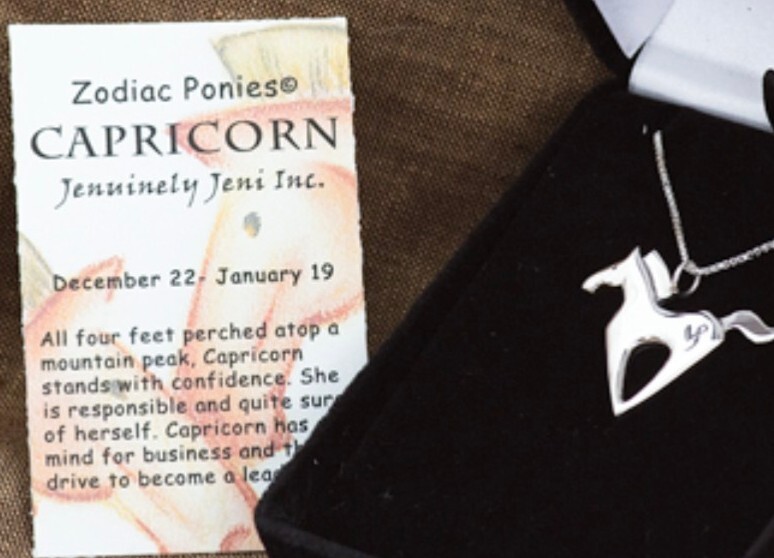 Zodiac Necklace Capricorn Equestrian Pony Jeni Benos Artisan 925 ...