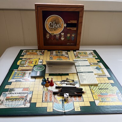 CLUE Board Game Wooden Box Special Figures Nostalgia Series Parker ...