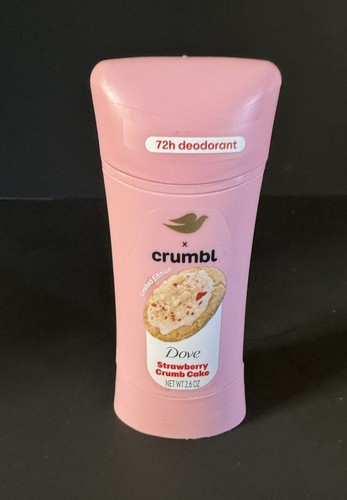 Dove x Crumbl Deodorant Strawberry Crumb Cake Aluminum Free 2.6 oz ...