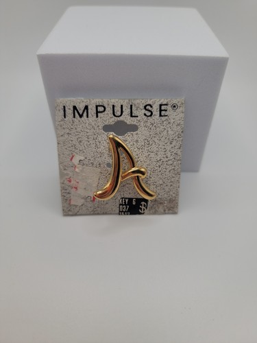 Vintage Jewelry Impulse Gold Tone Letter "A" Pin Brooch | eBay