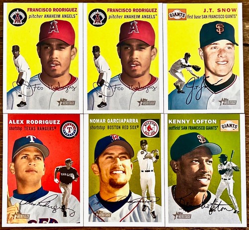 2003 Topps Heritage Francisco Rodriguez J.T. Snow Nomar Garciaparra ...