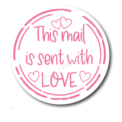 This Mail is Sent with Love Happy Mail Scrapbook Stickers Love Mail ...