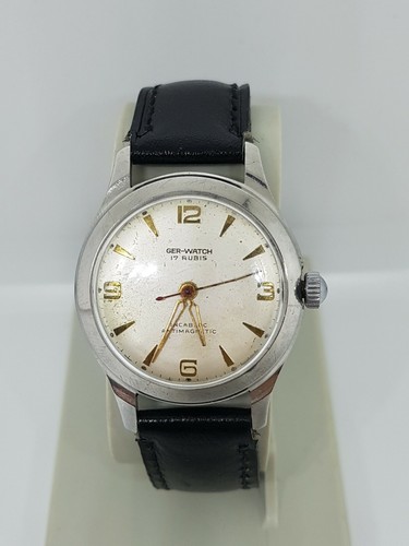 Vintage rare GER-WATCH analog manual-wind 17 jewels semag mov. | eBay