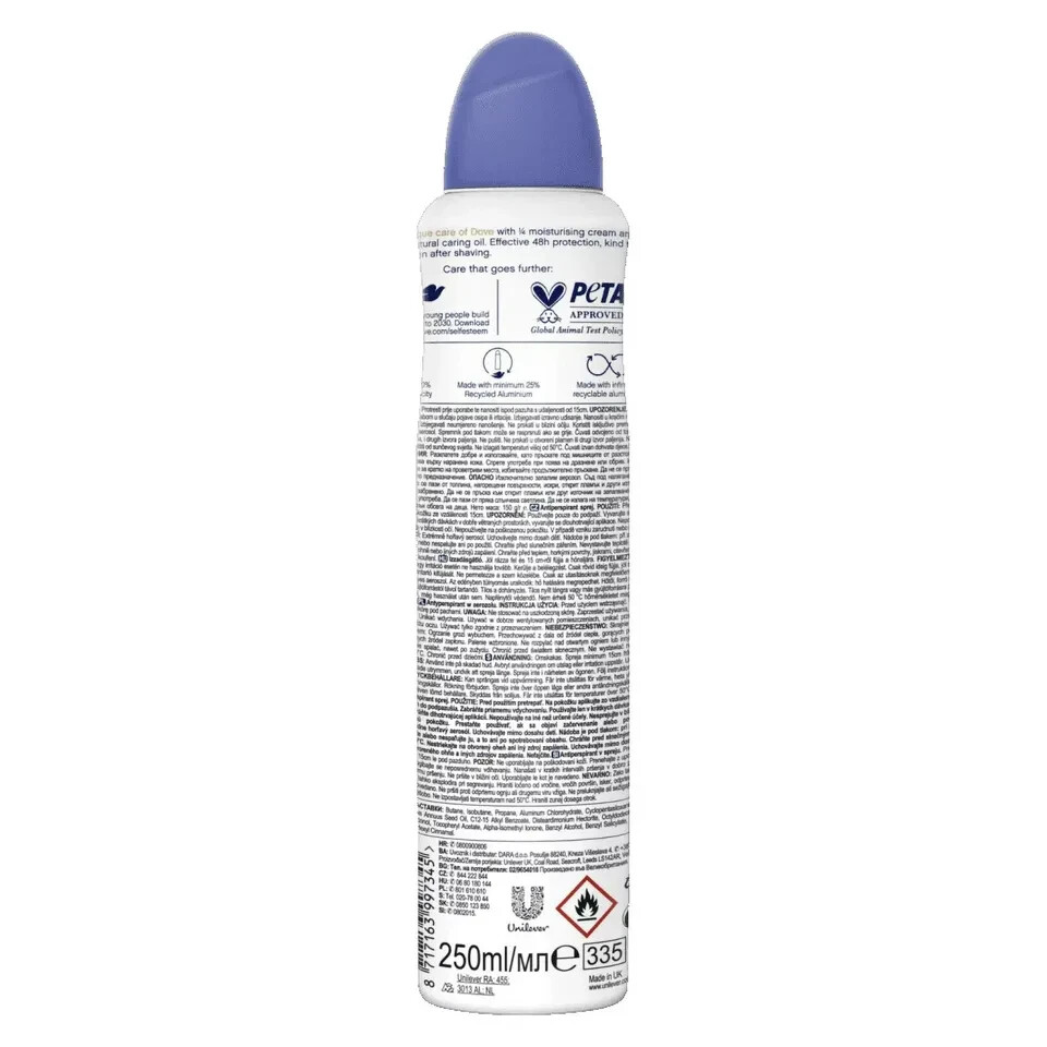 Dove Original Anti Perspirant Deodorant Spray 250 Ml 2 PACK | eBay