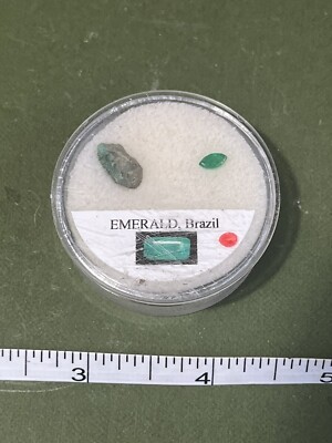 RSR- Natural Brazilian Green Emerald Crystal Rough & Faceted Stone | eBay