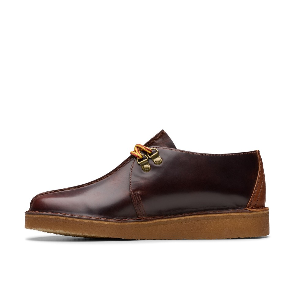 NEW Men CLARKS ORIGINALS DESERT TREK Burgundy Hiker LEATHER "BANKROBBER ...