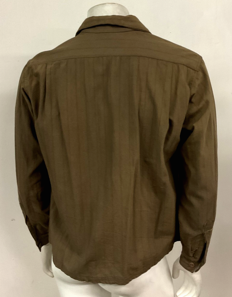VTG 1940's DoubleWare Brown Muted Stripe Work Wear/Sport Shirt ...