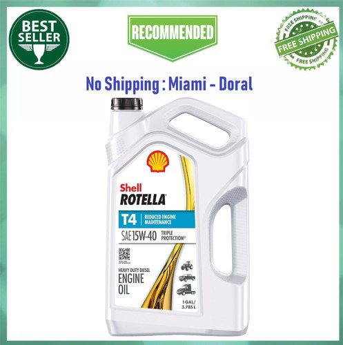 Shell Rotella T4 Triple Protection 15W-40 Diesel Engine Oil, 1 Gallon ...