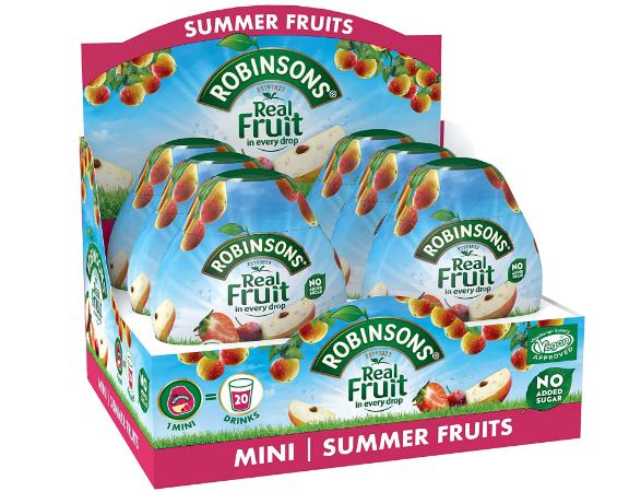 Robinsons Mini No Added Sugar Low Calorie Makes 20 Drinks Per Pack Fast ...