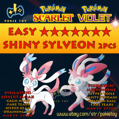 SHINY SYLVEON x2 Pixilate TERA RAID EASY SOLO CHARIZARD POKEMON SCARLET ...