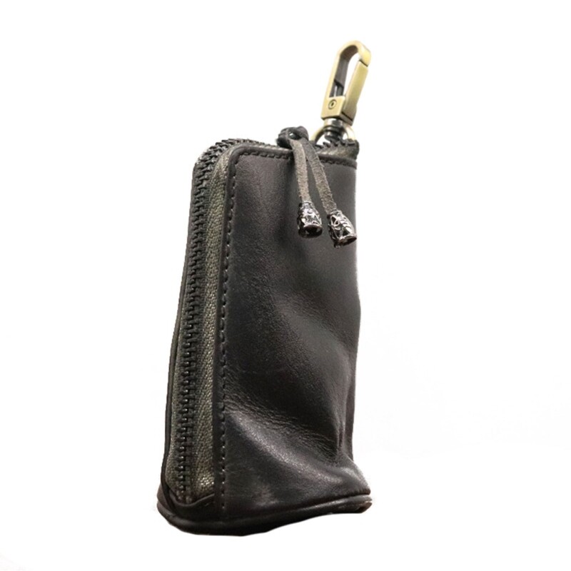 Portable Vintage Leather Car for Key Holder Purse Bag for Case Keychain ...