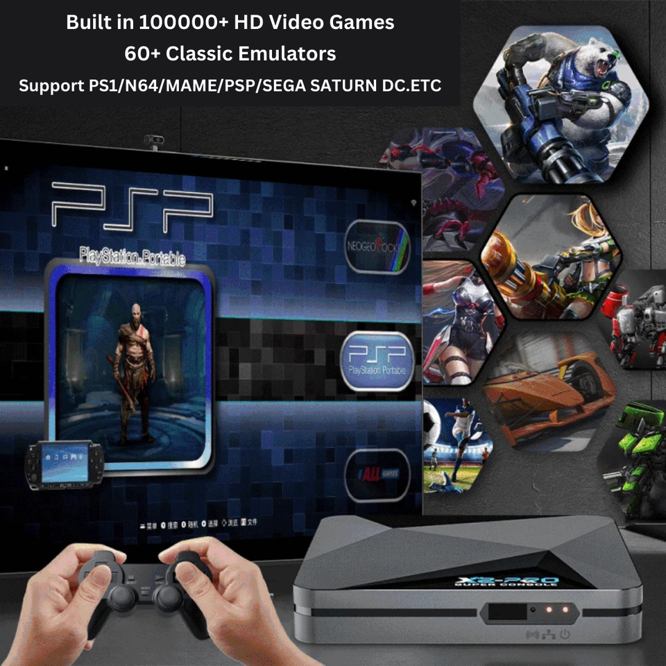 Super Console X2 Pro Video Game Console 256GB with 60+ Emulators ...