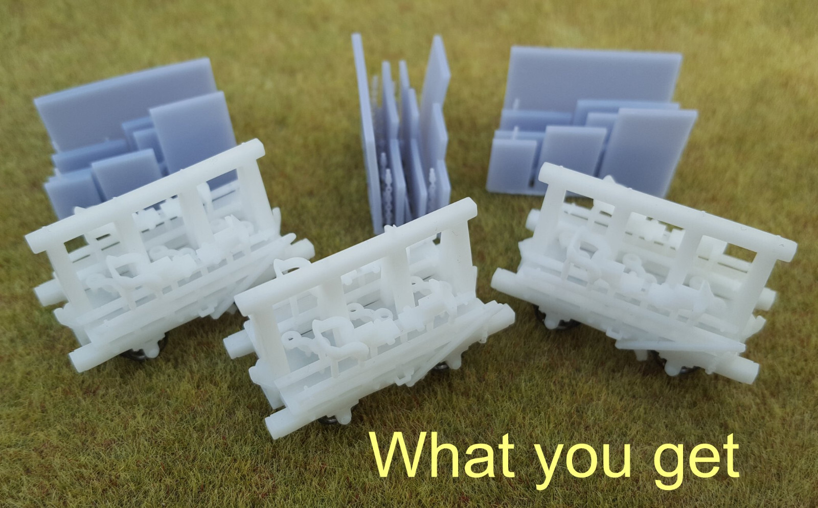 OO9/009 Corris Slate Slab Trestle Wagons x 3 Narrow Gauge Railway HOe ...