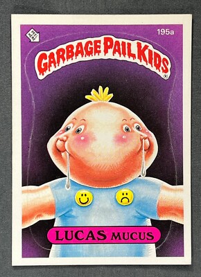 1986 Topps Garbage Pail Kids Series 5 LUCAS MUCUS 195a GPK Trading Card ...