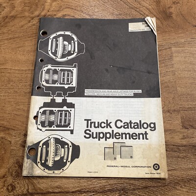 1968 Federal Mogul 502-S Truck Catalog Supplement Transmission Axle Etc ...