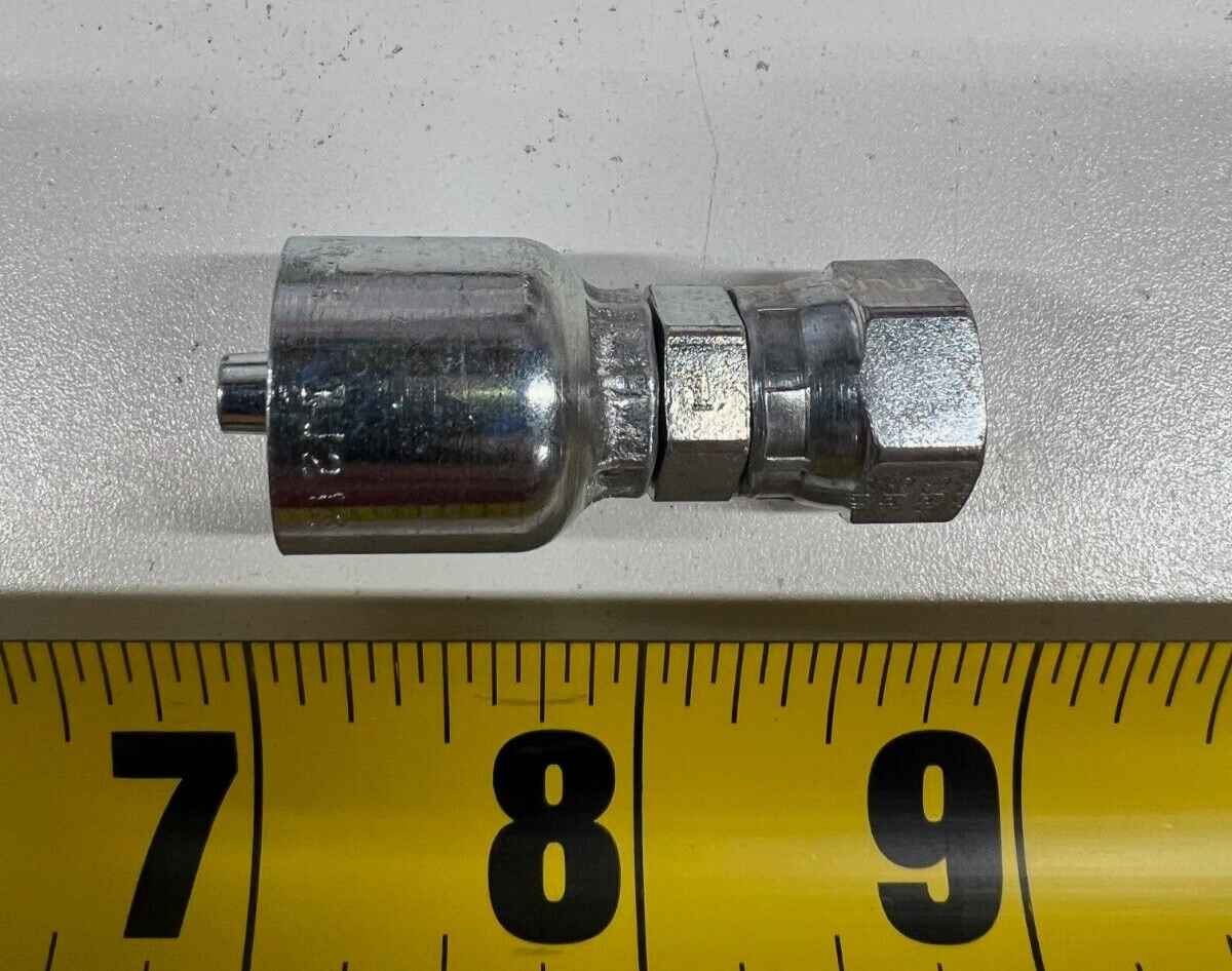 1/4" Parker Crimp Style Hose Fitting 1JC43-4-4 Female Seal-Lok Swivel ...