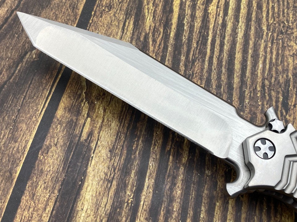 Knives 10Cr15Mov Outdoor TC4 Titanium Flipper Fast Open Folding Knife ...