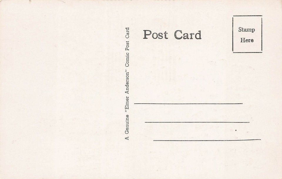 Elmer Anderson Comic Tree Beauty Girl Shoulders Vtg Postcard Q5 | eBay