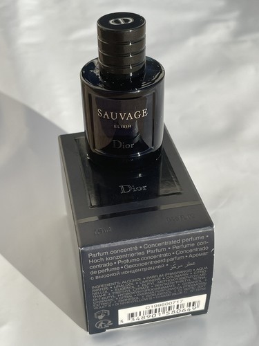DIOR SAUVAGE ELIXIR 0.25 fl oz/ 7.5 ml miniature splash NEW in box ...