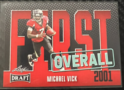 #9 MICHAEL VICK 2023 Leaf Draft Football RED FIRST OVERALL FALCONS ...