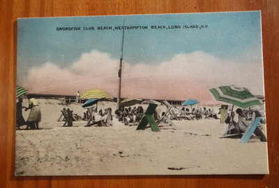 Swordfish Club Beach, Westhampton Beach, Long Island NY postcard ...