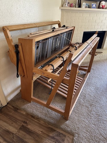 Herald Floor Loom Large Wooden & Yarn For Weaving Tapestries/Rugs 51 ...