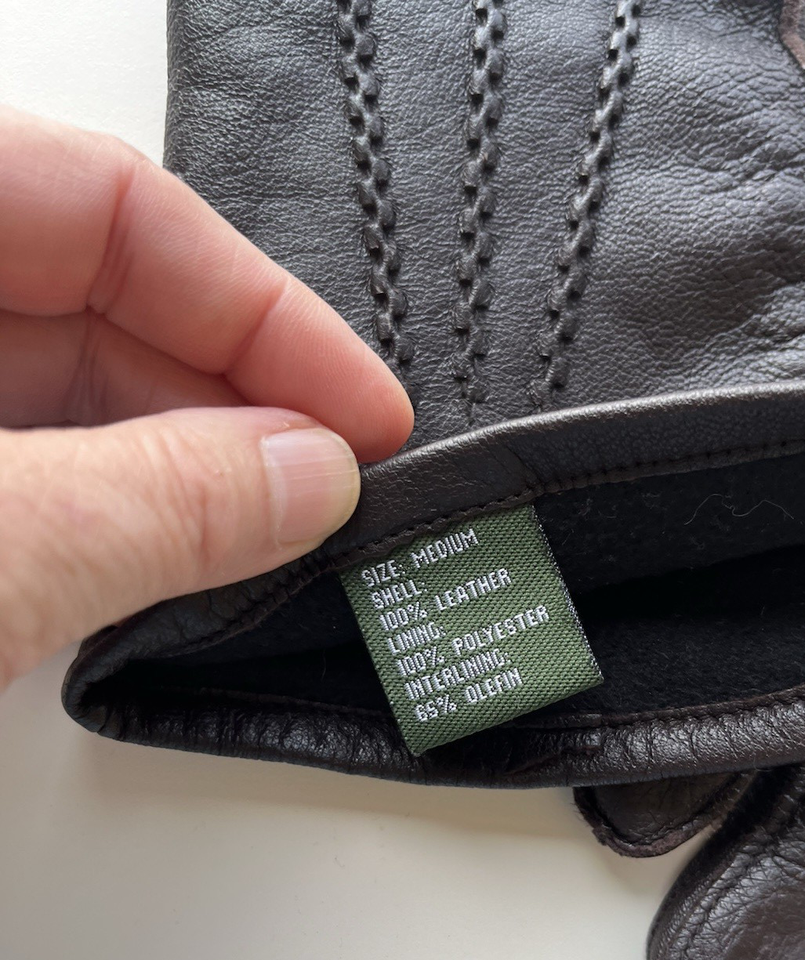 THINSULATE LINED BROWN LEATHER DRIVING GLOVES MEN'S SIZE MEDIUM | eBay