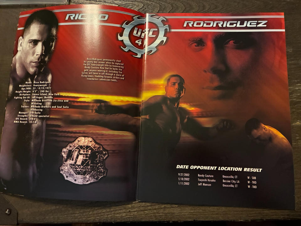 UFC 41 ONSLAUGHT PROGRAM 2003 TANK ABBOTT RICCO RODRIGUEZ BJ PENN | eBay