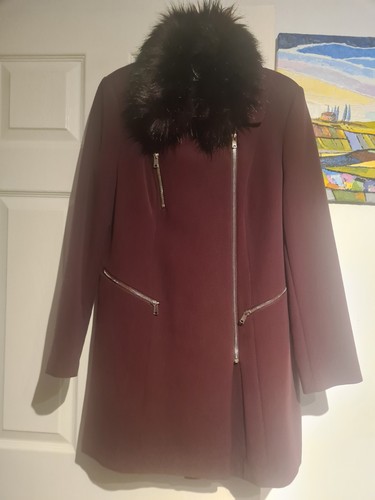 F and F burgundy, size 14 coat | eBay