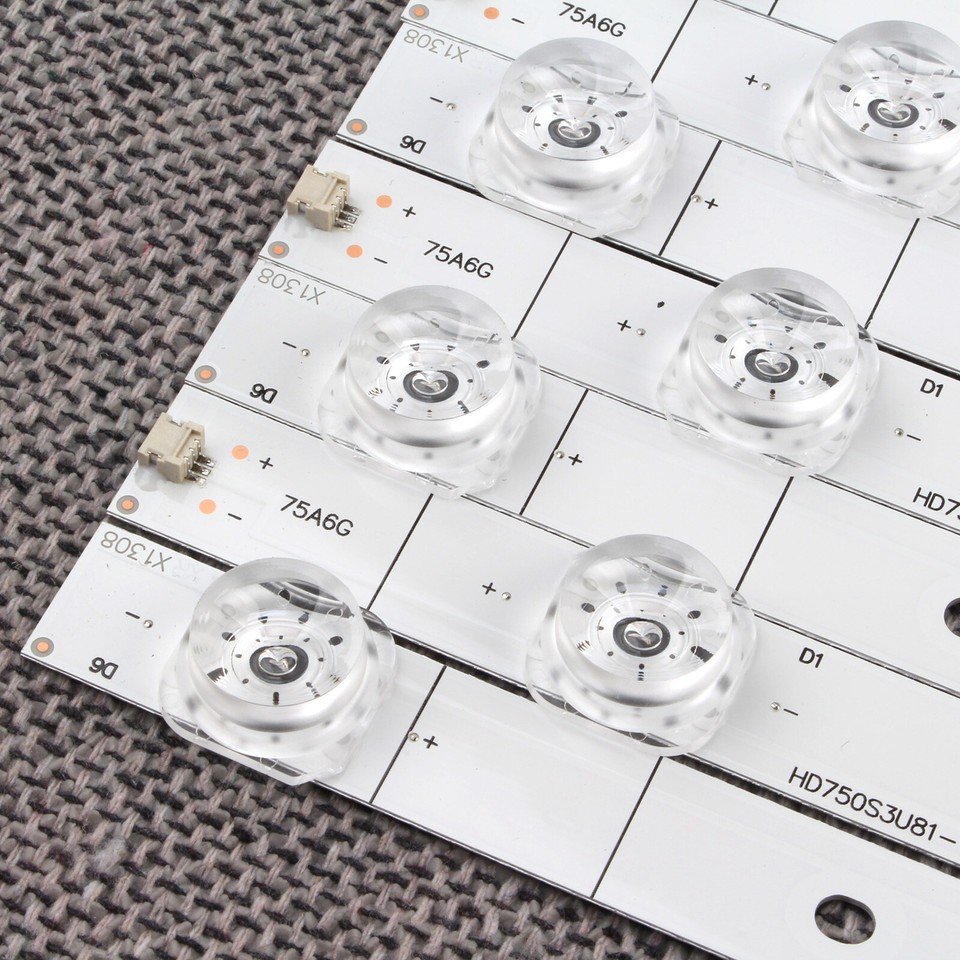 Full set LED Backlight strips for Hisense 75R6E3 75H6570G 75E3D ...