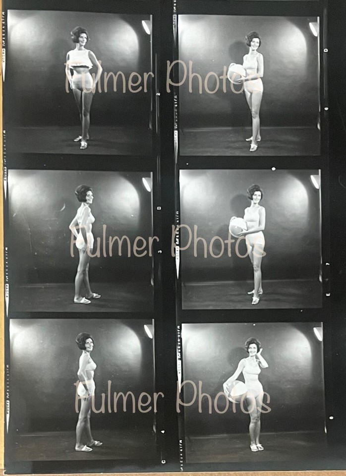 Vintage Bikini Bathing Suit 1960s female Model Contact sheet Images ...