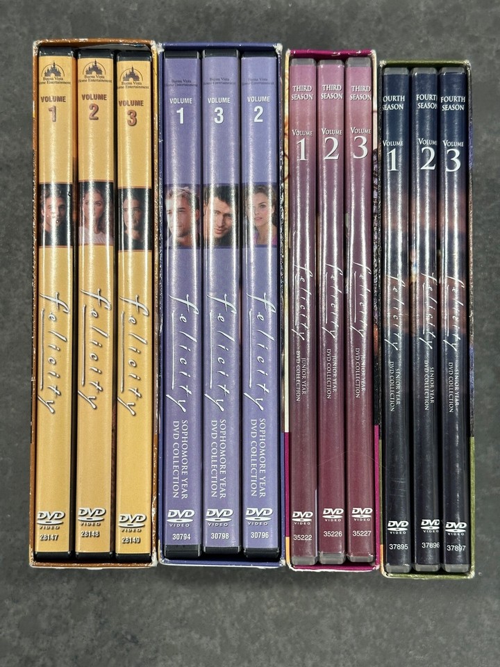 Felicity Complete TV Series 1-4 set Seasons 1 2 3 4 lot Freshman Junior ...