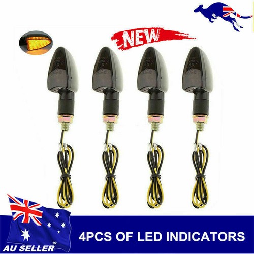 4 x Black LED Turn Signal Indicators Amber Lights For KTM Buell 1125R ...