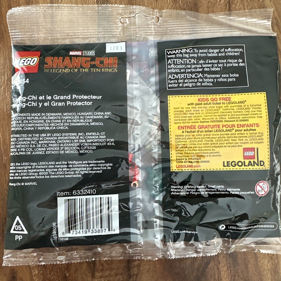 NEW-SEALED LEGO Marvel Studios Shang-Chi & The Great Protector Poly Bag ...