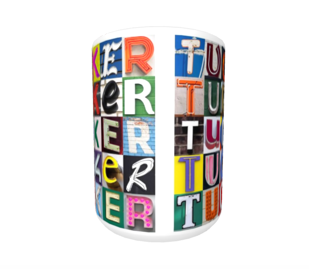 TUCKER Coffee Mug / Cup featuring the name in photos of sign letters | eBay