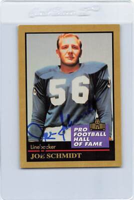 1991 Enor Pro Football HOF #126 Joe Schmidt Signed Auto *K6770 | eBay