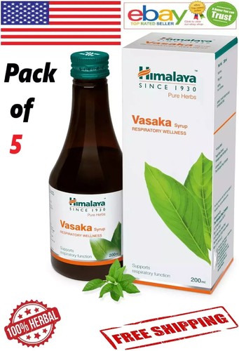 5x Himalaya Vasaka Syrup For Respiratory Wellness 200ml. Each (FREE ...