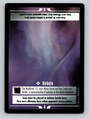 Star Trek CCG TCG Doorway Q-Continuum Nebula Card Black Border STNG TNG ...