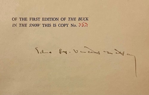Edna St Vincent Millay / The Buck in the Snow Limited Signed 1st ...