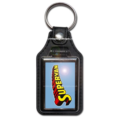 SUPERVAN FAUX LEATHER KEY RING / KEY FOB.CLASSIC VANS,CAMPERVAN.V DUBS ...