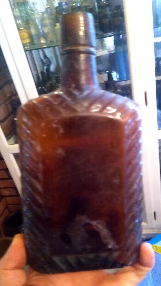 NICE AMBER BITTERS BOTTLE WITH FANCY RIBBED SIDES 1890'S ERA DUG IN ...