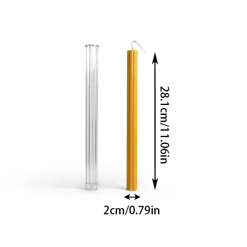 Candle Mold Thin Long Rod Shape Acrylic Candle Making DIY Mould ...
