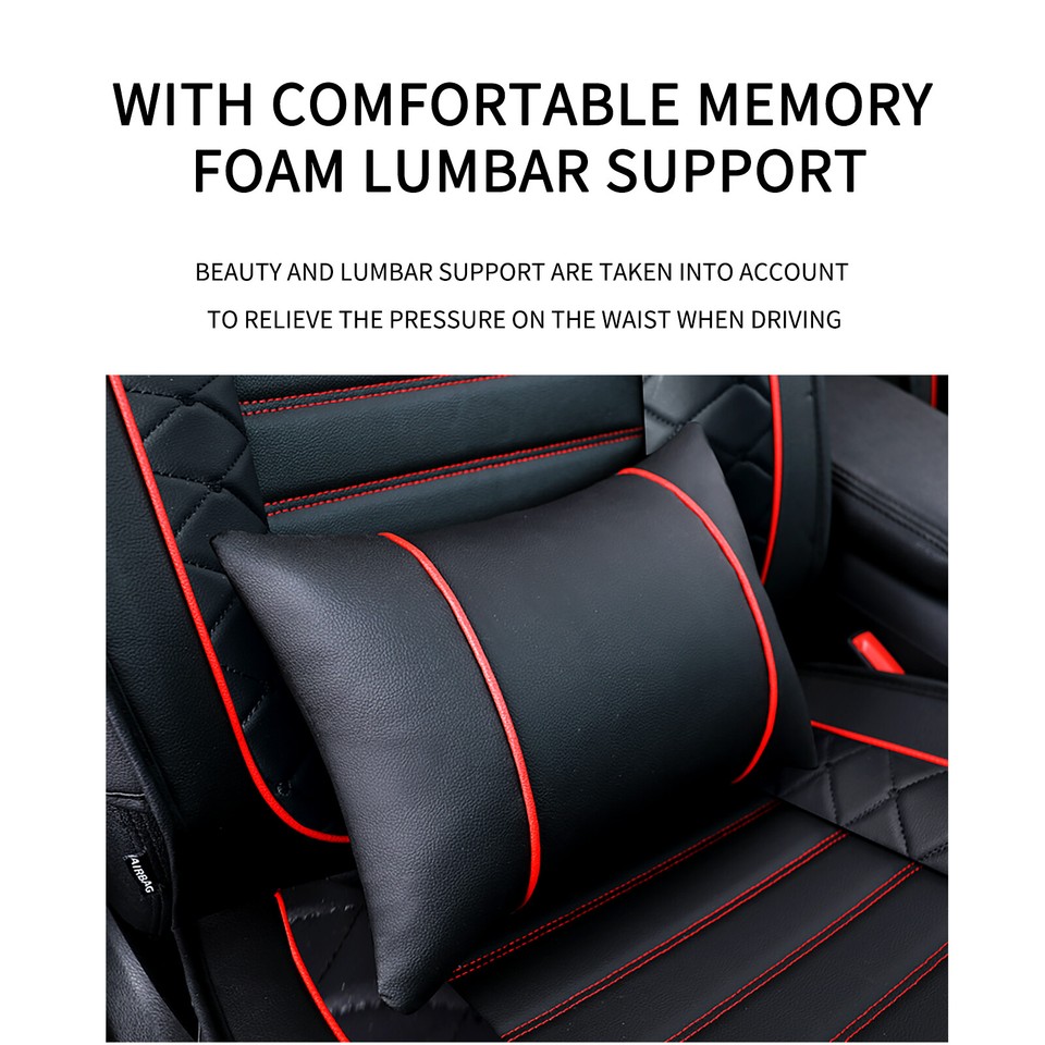 For Infiniti G37 Q50 Sedan Full Black PU Leather Front Rear Cushion 5 ...
