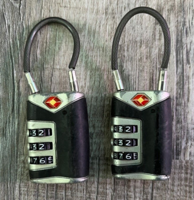 Set of 2 Lewis N. Clark TSA-Approved Luggage Locks - Black | eBay