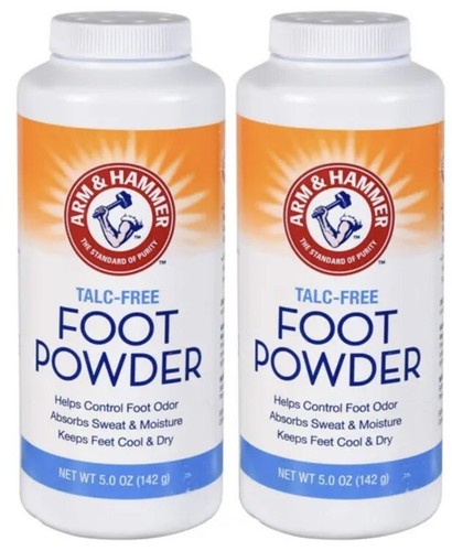 2 Bottles Of Arm & Hammer Talc Free FOOT Powder - Odor Control 5 Oz ...