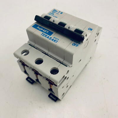 NHP TERASAKI Din-T6-C25 3 Pole MCB Circuit Breaker 25A Cat No 099/4325 ...