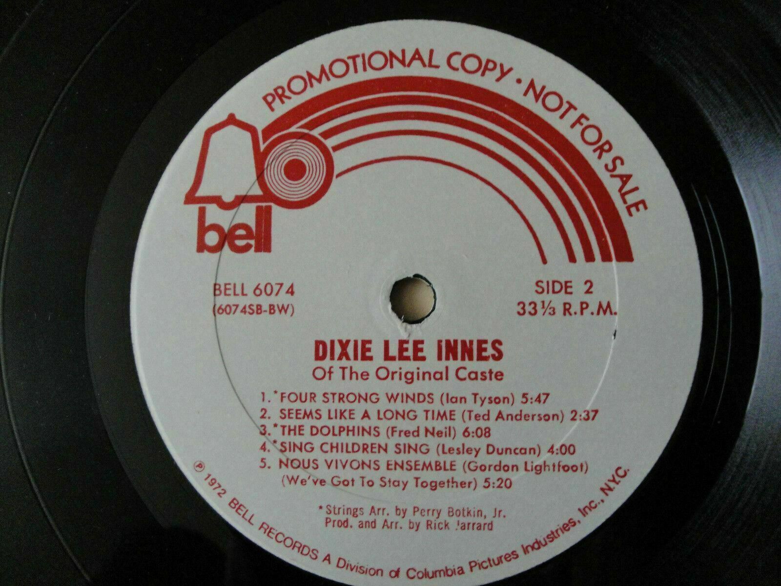 Dixie Lee Innes "Of The Original Caste" Pop Psych Original 1972 Bell ...