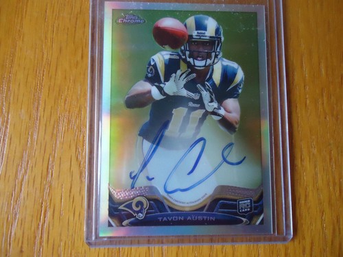 2013 TOPPS CHROME ROOKIE REFRACTOR TAVON AUSTIN RAMS 45/150 MINT ...