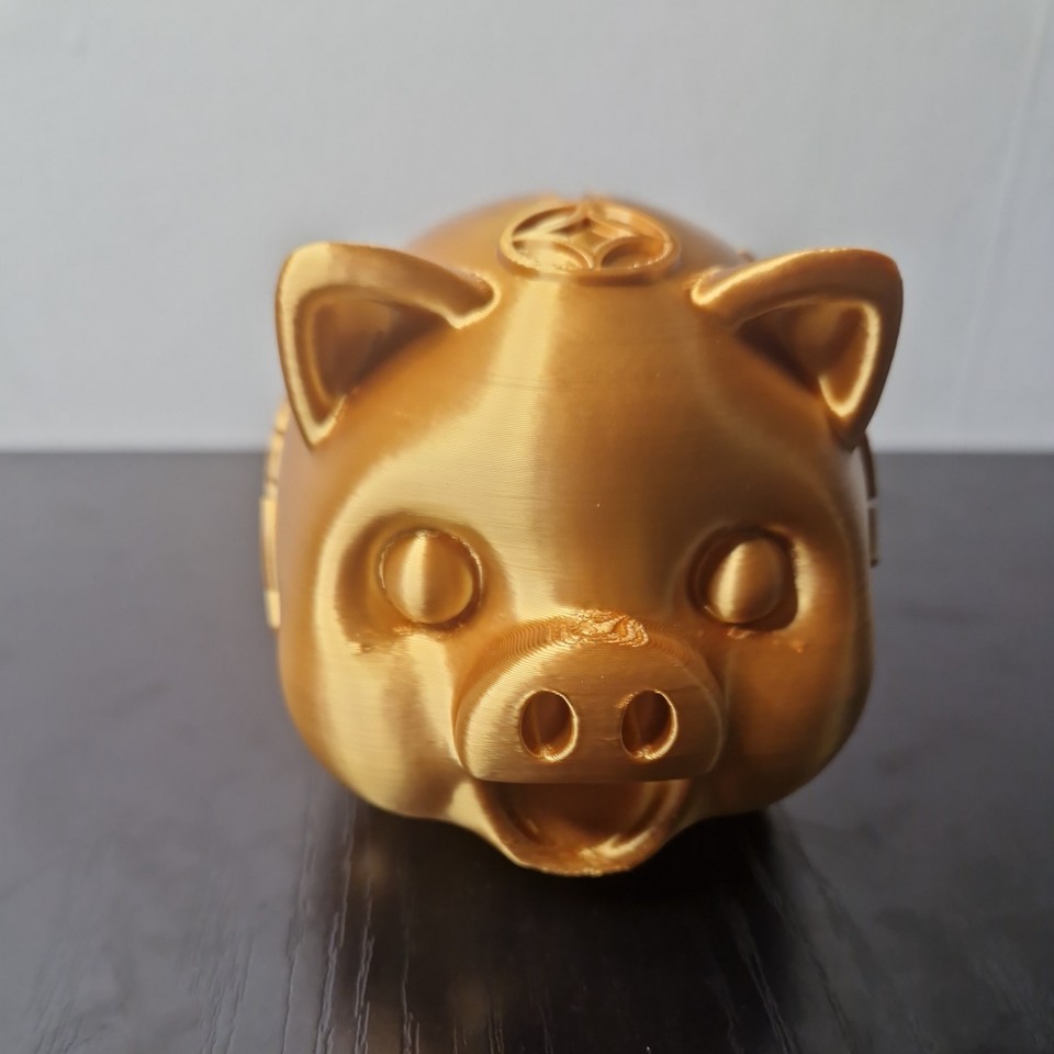 Prosperity Golden Pig Money Box, 3D printed.dimensions - 120*93*88mm ...